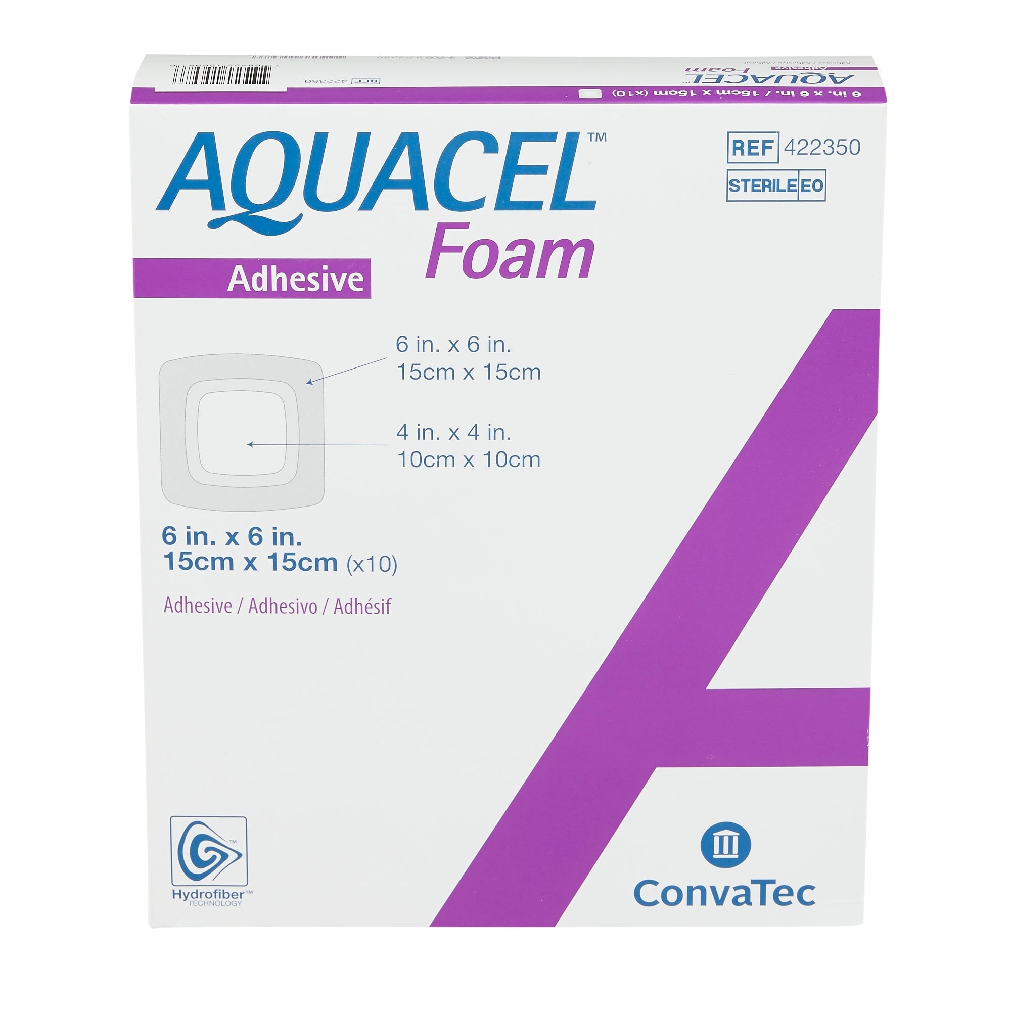 ConvaTec Foam Dressing Aquacel® 6 X 6 Inch With Border Waterproof Film ...