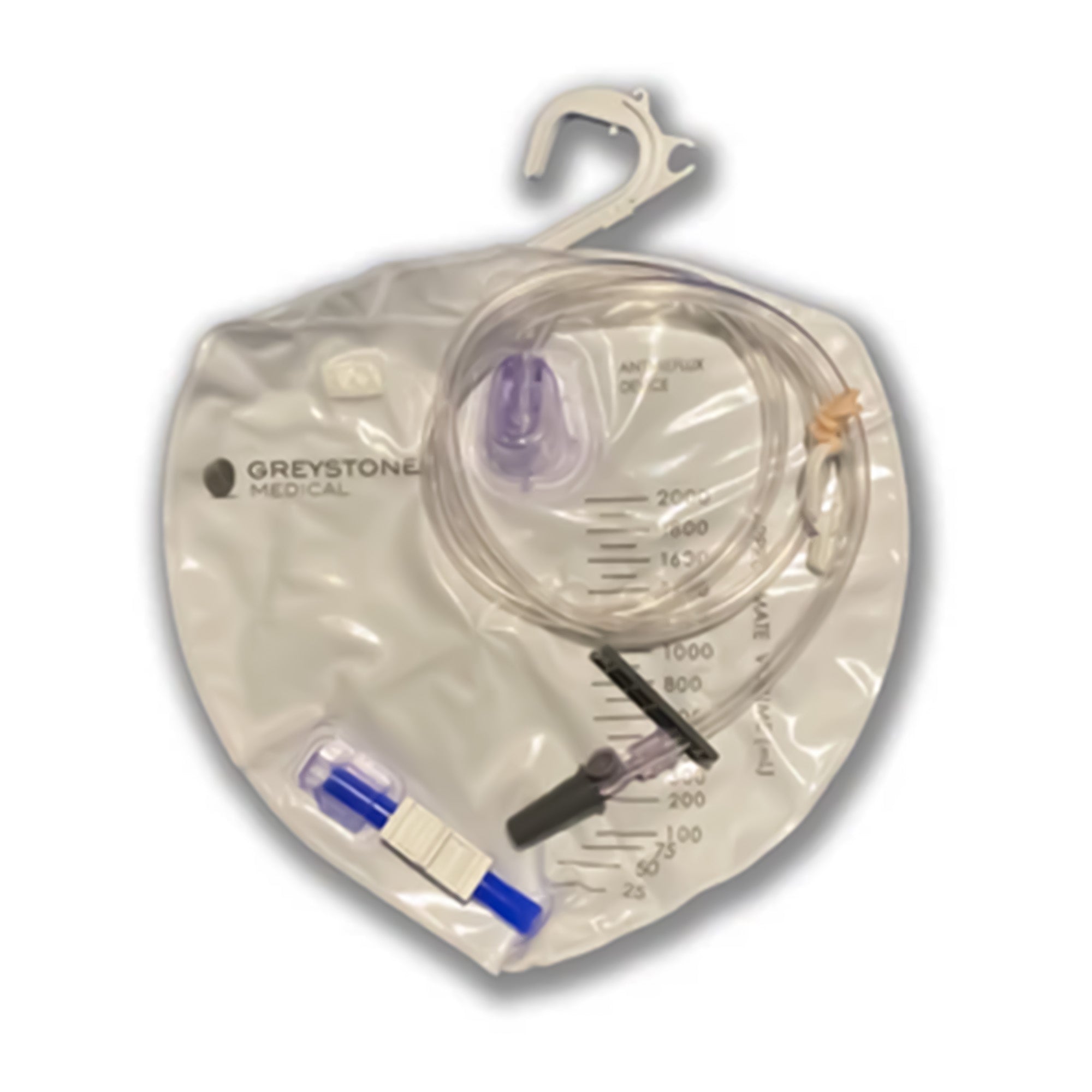 Safe N Simple Urinary Drain Bag Greystone Medical Anti-reflux Valve St ...