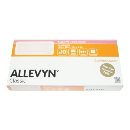 Silicone Foam Dressing Allevyn Gentle Border 4 X 8 Inch Rectangle Sili ...