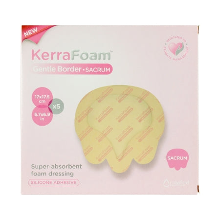 Silicone Foam Dressing KerraFoam™ Gentle Border 6-7/10 X 6-9/10 Inch S ...