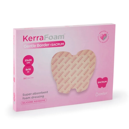 Silicone Foam Dressing KerraFoam™ Gentle Border 9 X 10 Inch Sacral Sil ...
