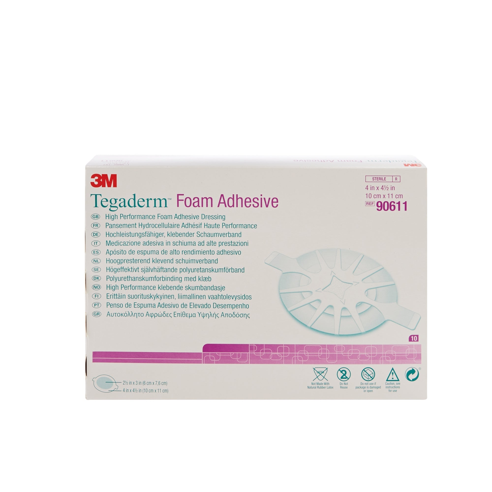Solventum Corporation Foam Dressing 3M™ Tegaderm™ High Performance 4 X ...