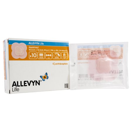 Silicone Foam Dressing Allevyn Life 4 X 4 Inch Quadrilobe Silicone Adh ...