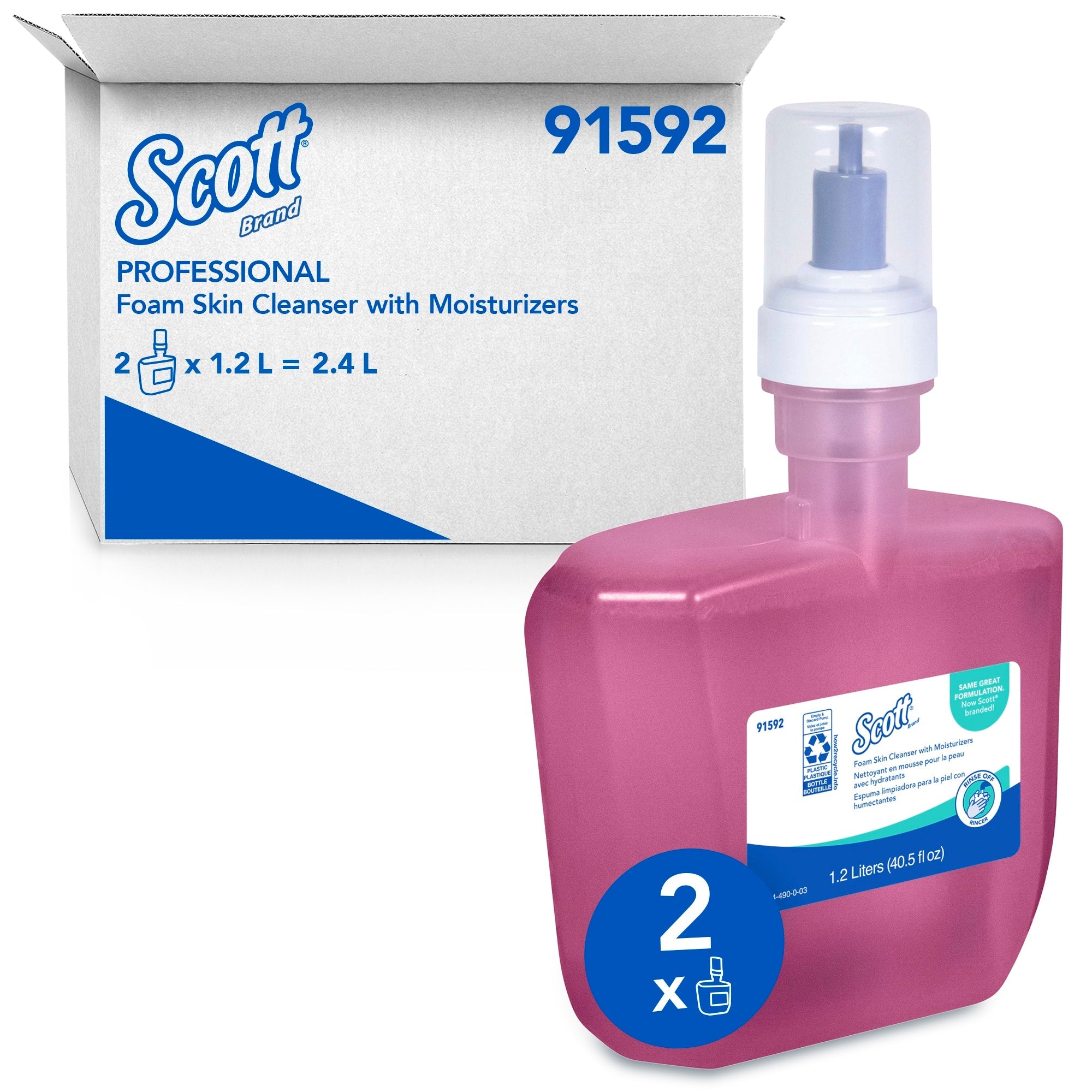 Soap Scott® Pro™ Foaming 1,200 mL Dispenser Refill Bottle Floral Scent ...